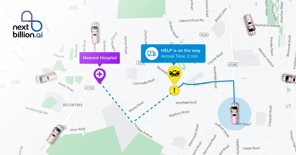 Improve Emergency Response Time With NextBillion.ai’s Map Data Platform