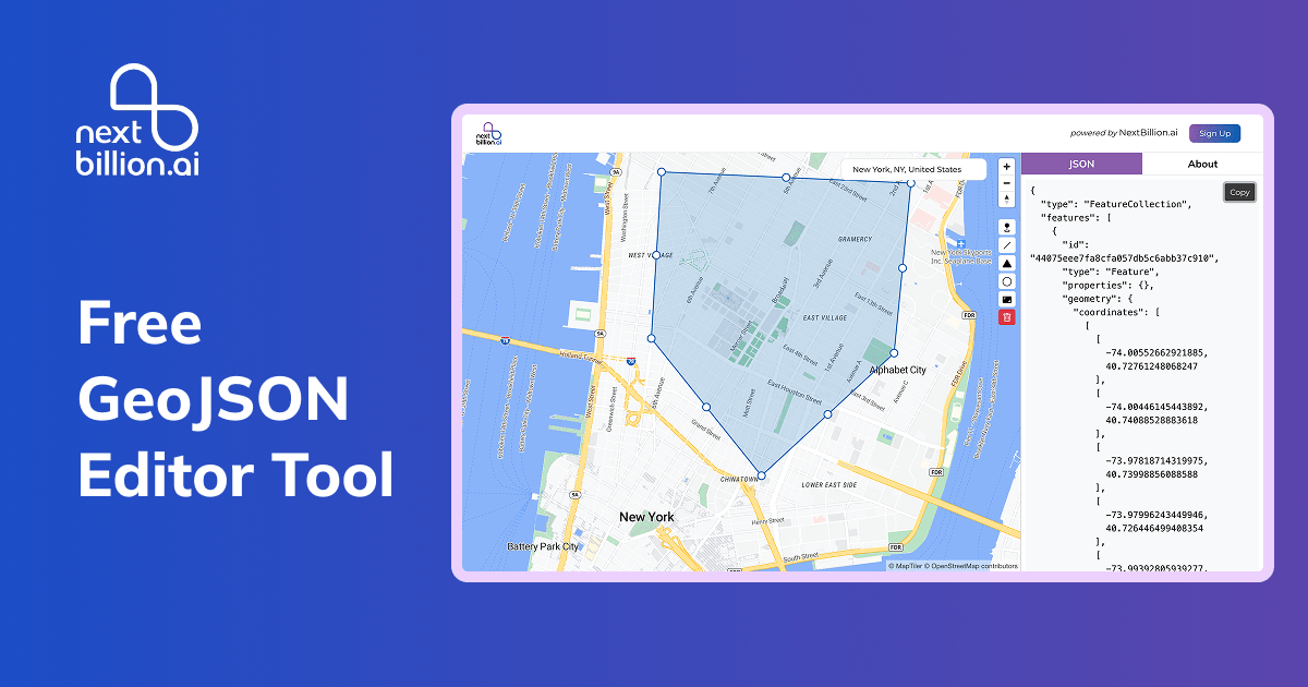 Free GeoJSON Editor – Draw on Map and Export GeoJSON Online - NextBillion.ai