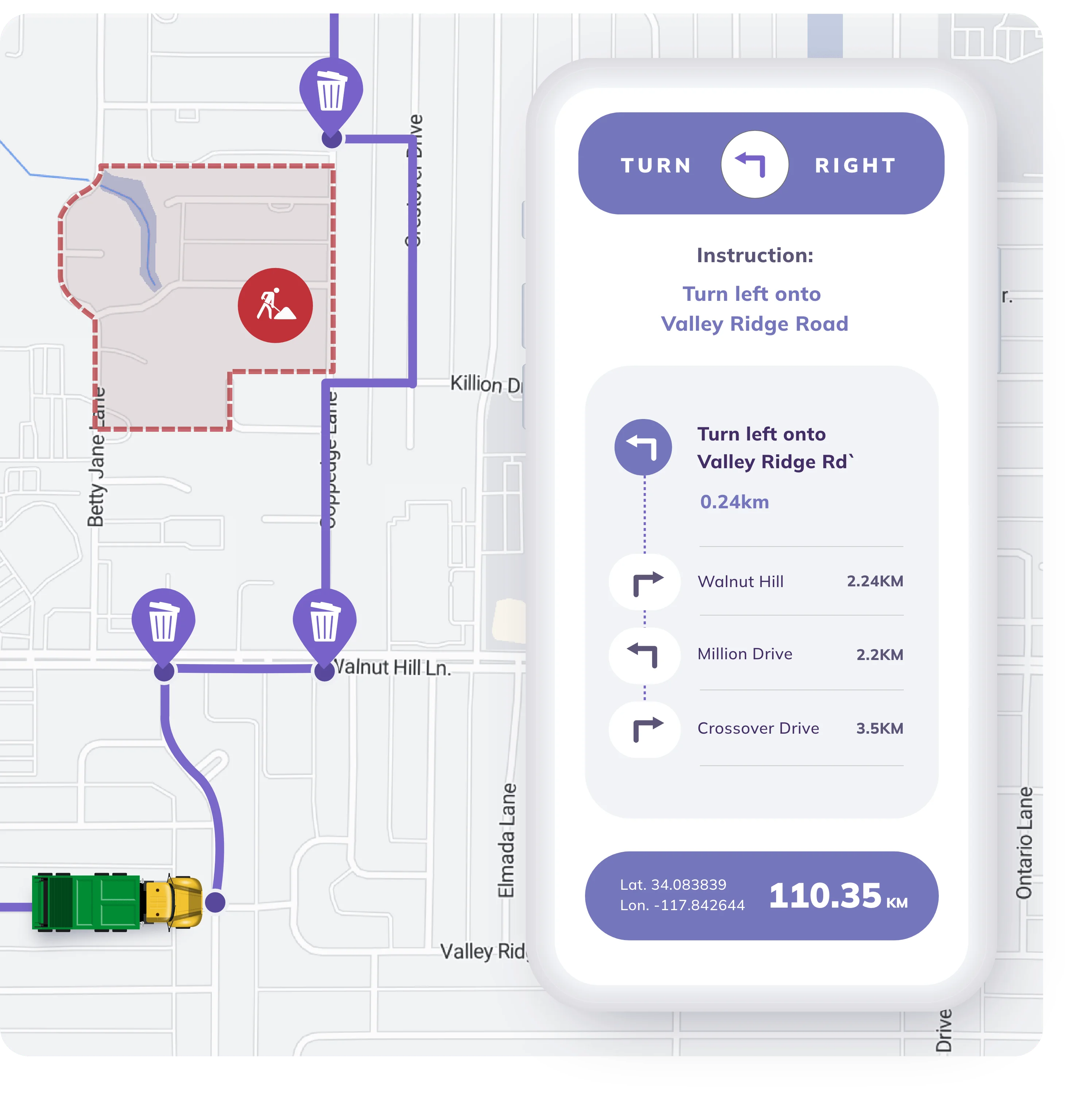 Efficient Routing and Navigation for Waste Management